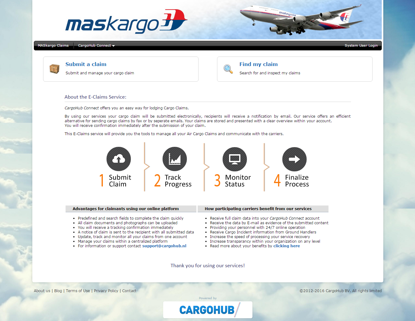 MASKARGO AMS CLAIM HANDLING ANNOUNCEMENT - cargohub | Cargo IT solutions